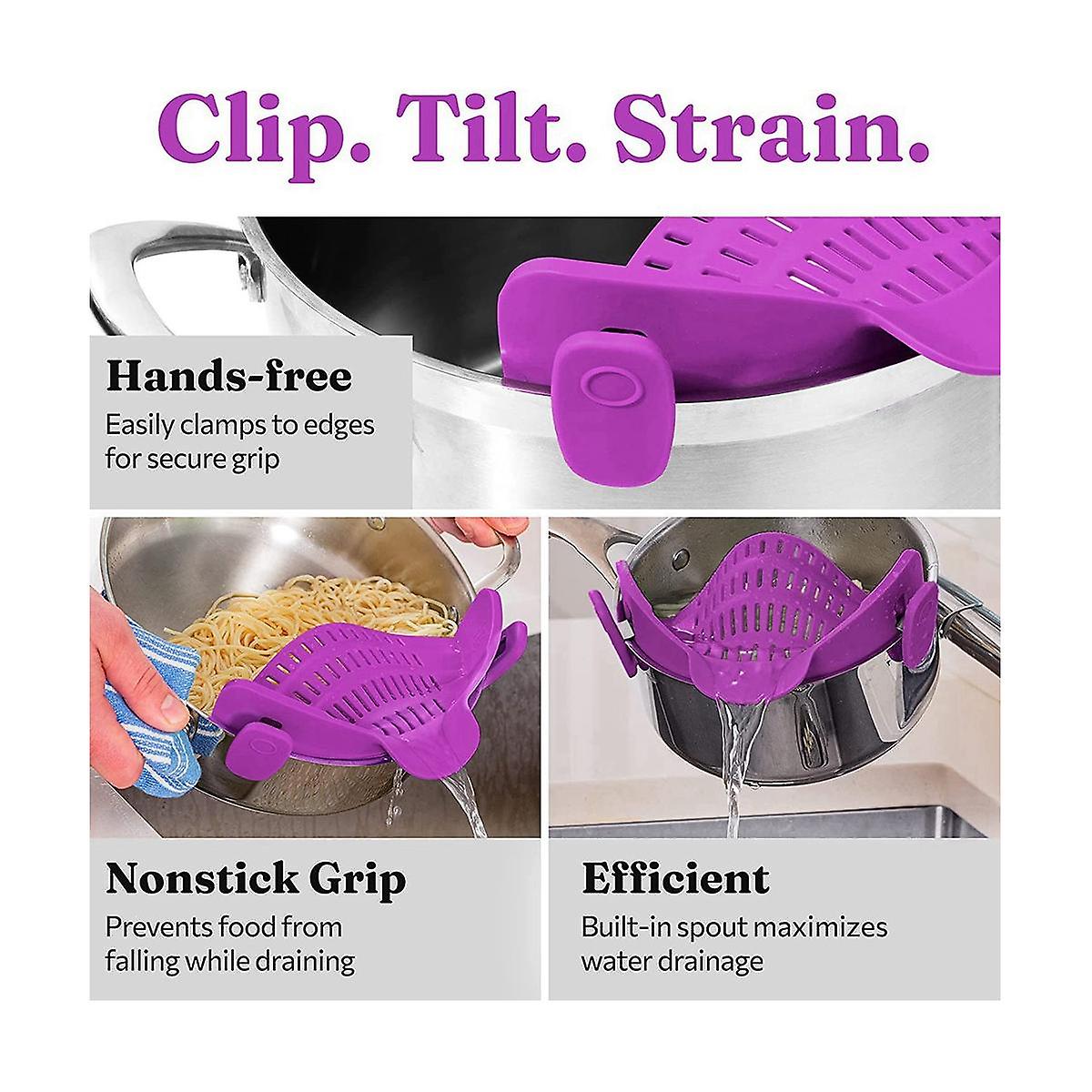 Kitchen Wide Mouth Water Filter Pot Side Drain Stop Pan And Pasta ...