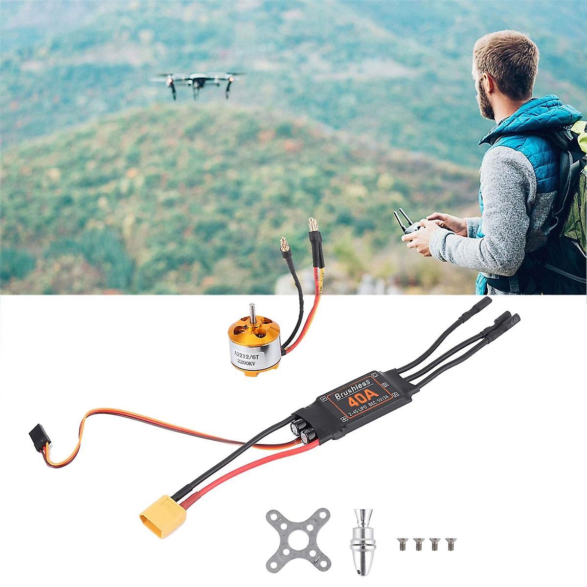 2212 2200kv Motor+40a Esc+6035 Propeller+propeller Protector Electric ...