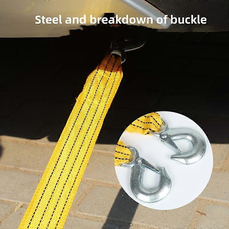 13.12ft Car Trailer Rope, Hooks Tow Rope, 3T Load Bearing Wearproof ...