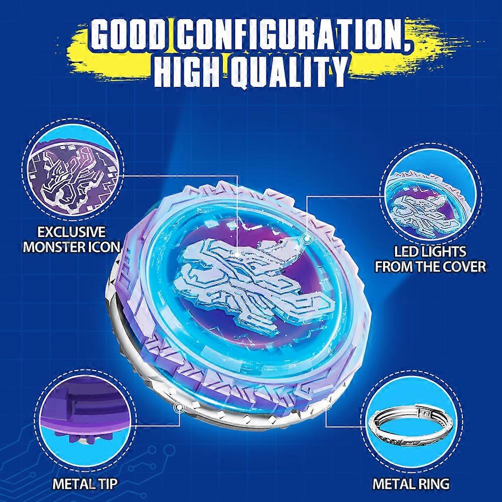 6 Standard Pack-dream World Magic Dragon Glowing Metal Spinning Top ...