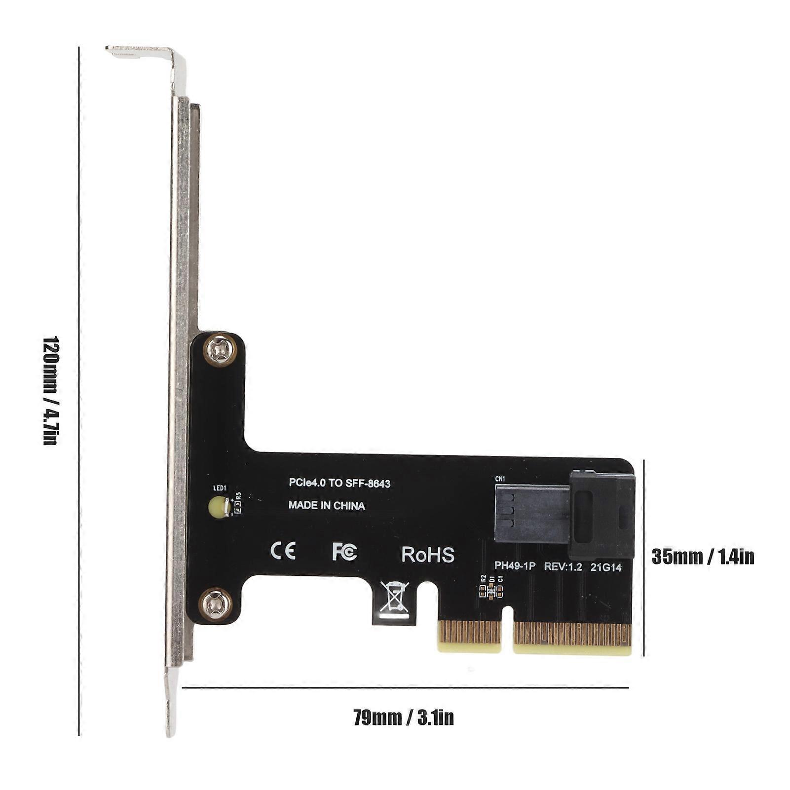 PCIE Expansion Card Stable Performance Thick Gold Plated Processing ...