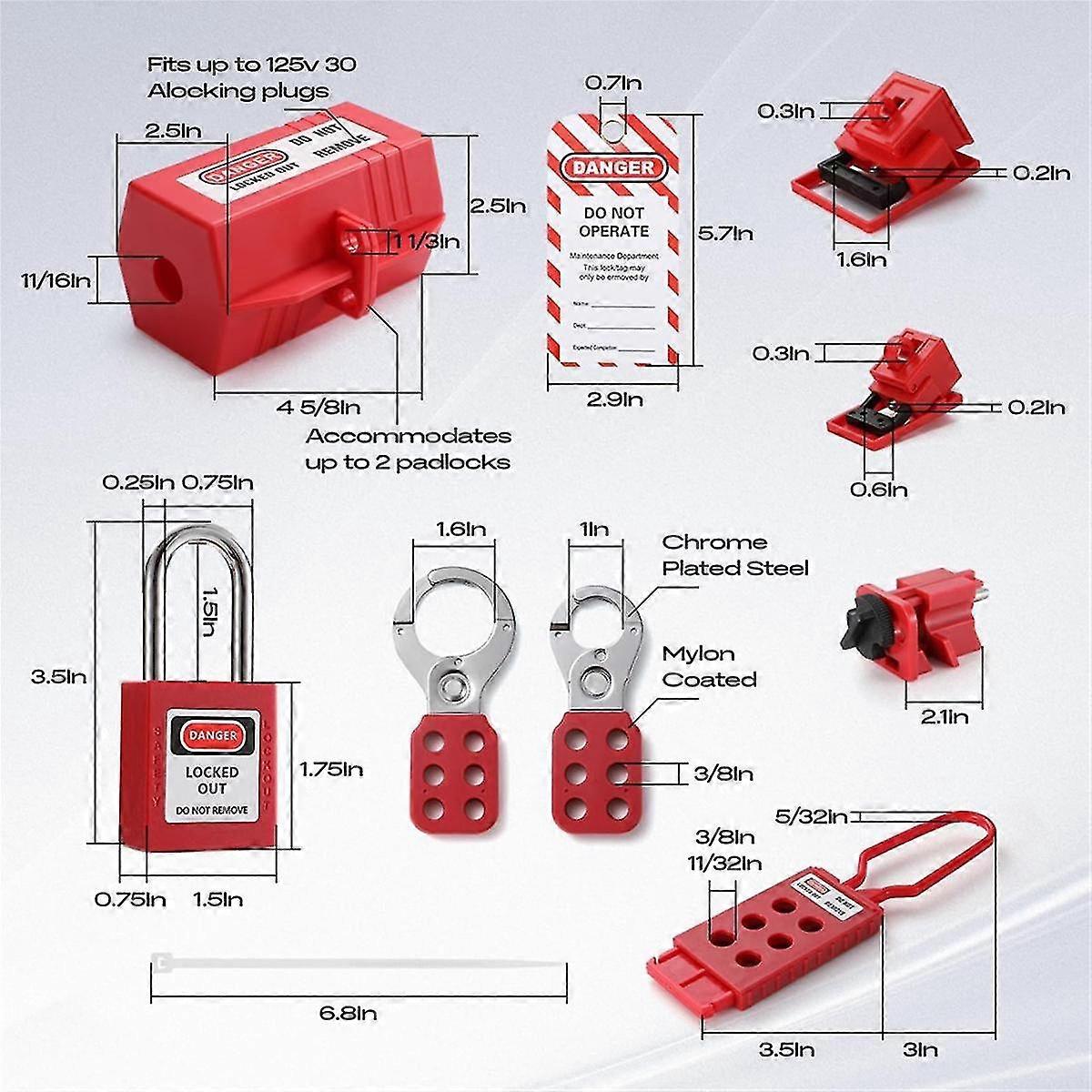 Electrical Lockout Tagout Kit, Hasps Set, Clamp on and Universal ...