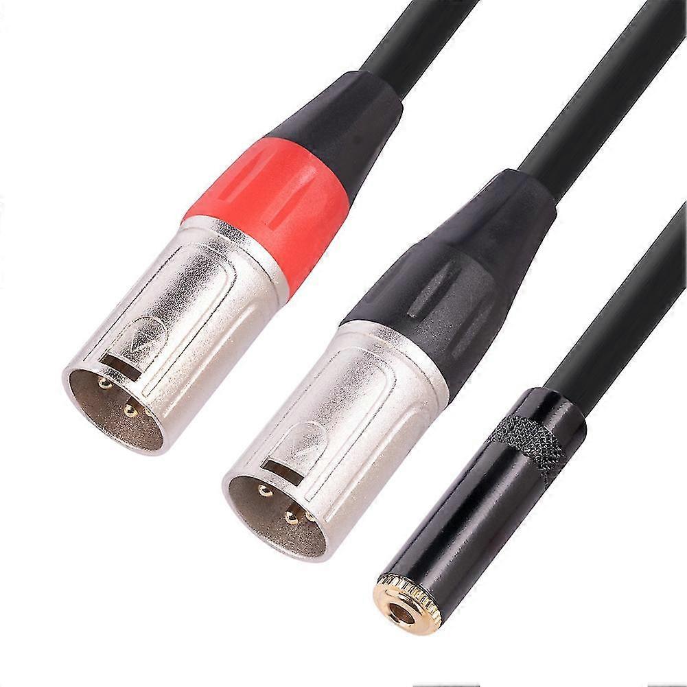 3.5mm Stereo Female To Dual-xlr 3 Pin Male Plug Y Splitter Ofc Aux ...