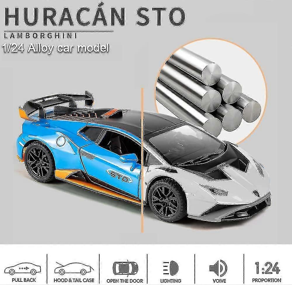 1:24 Alloy Die Casting Car Model For Lamborghini Huracan Sto 2021, Pull ...