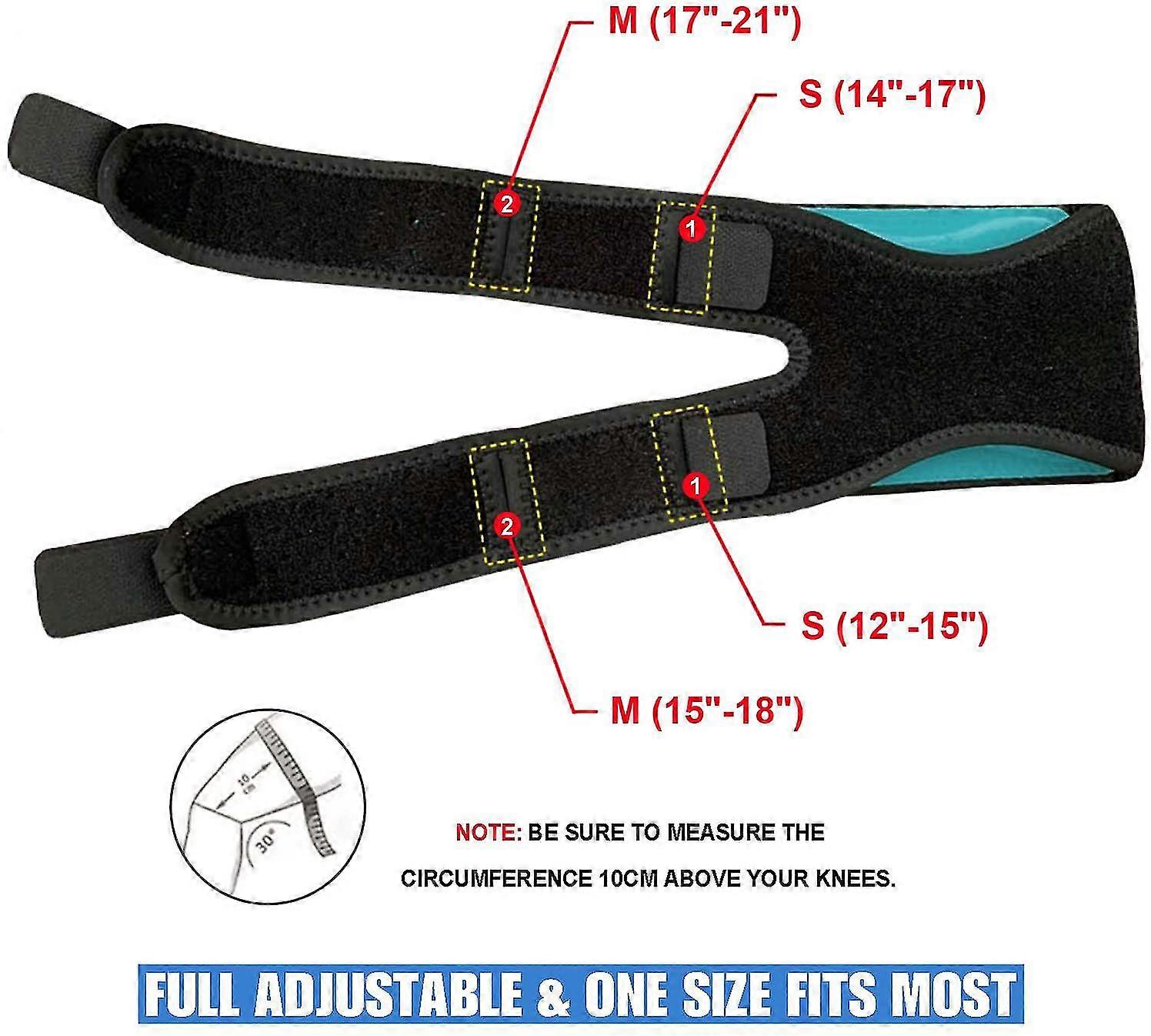 Patellar Tendon Support Strap, Knee Pain Relief Adjustable Neoprene ...