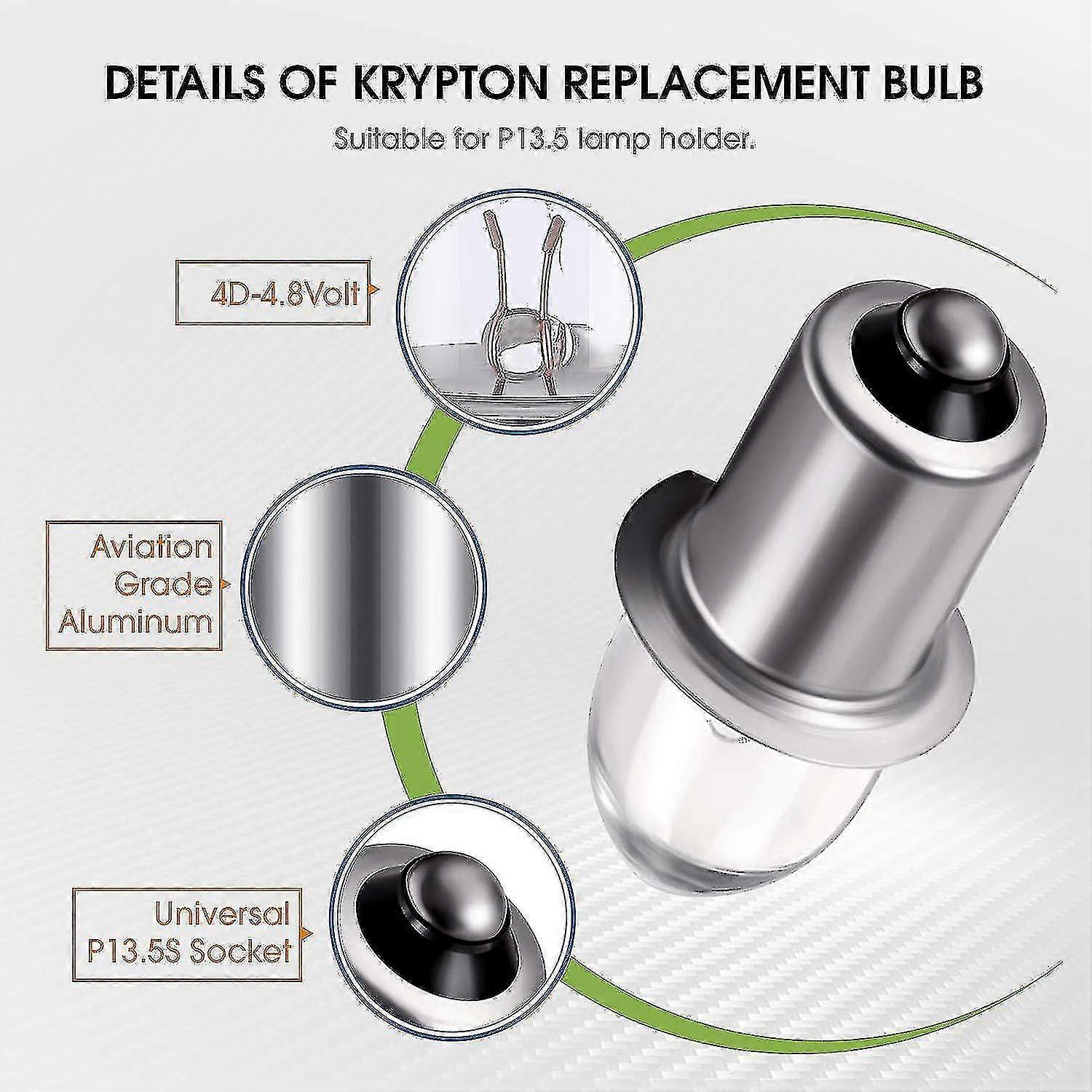 6-volt/ 4d-4.8-volt 0.75a Bayonet Base Krypton Replacement Bulb Flashlight Bulbs (3 Pieces)[pb ...