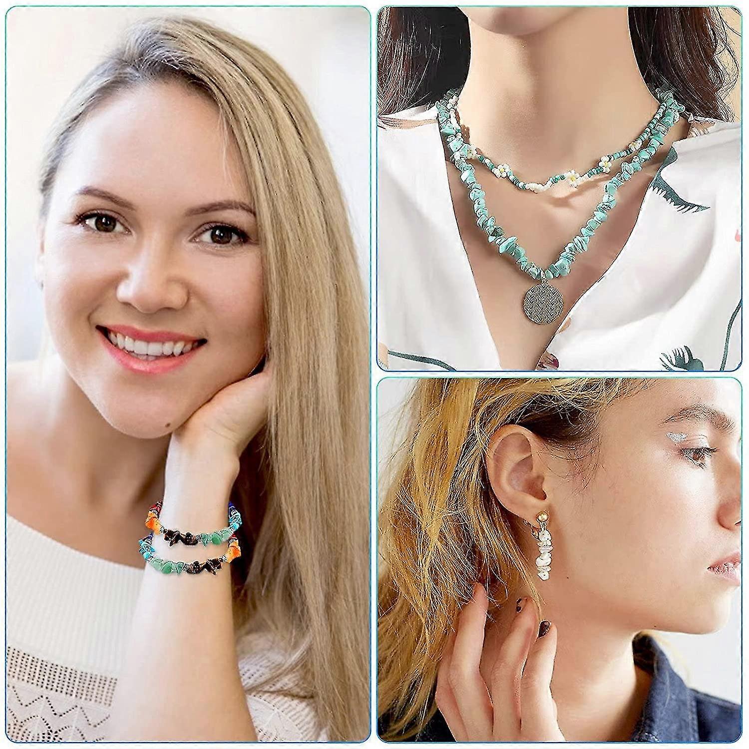 1400 pcs crystal jewelry making kit,28 colors gemstone beads for ...