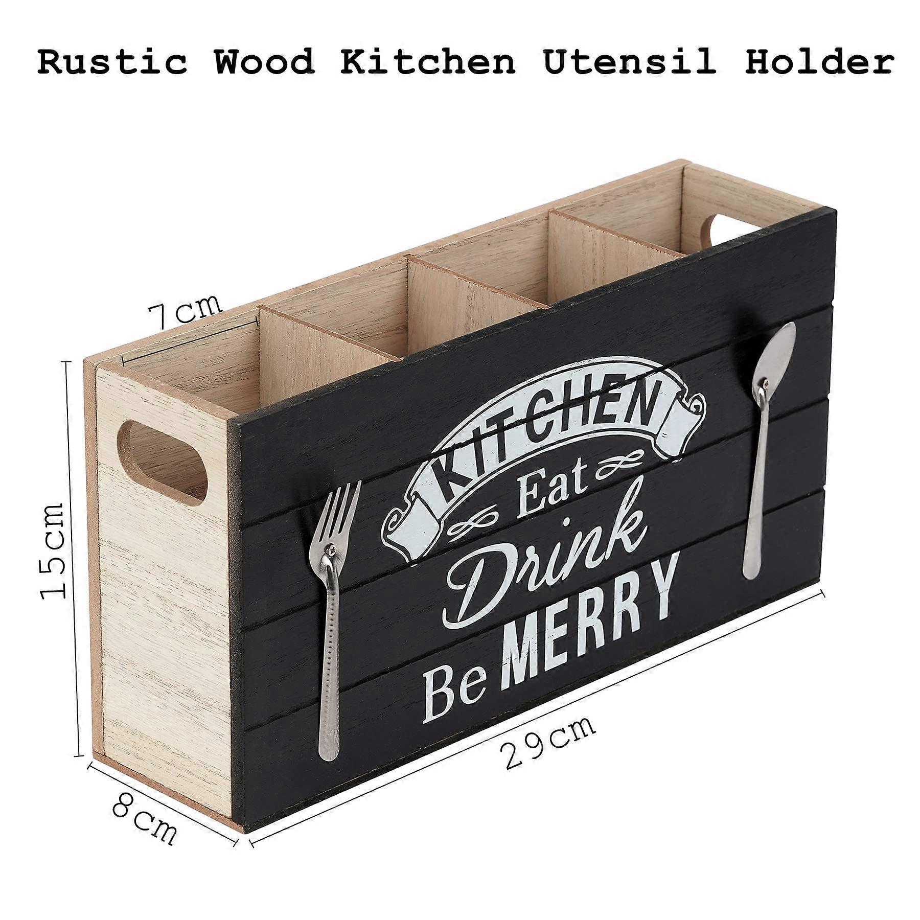 Wooden cutlery holder, cutlery basket table, cutlery container 4 ...