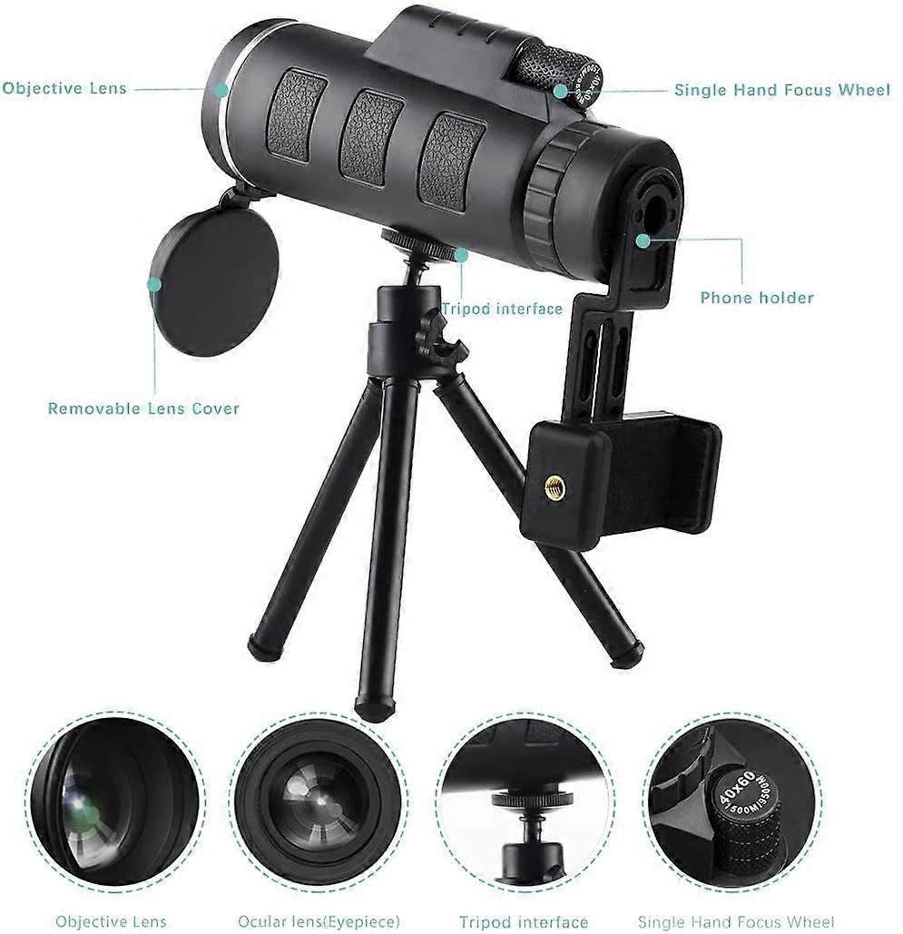 Monocular Telescope - 40X60 High Definition FMC BAK4 HD Monocular for ...