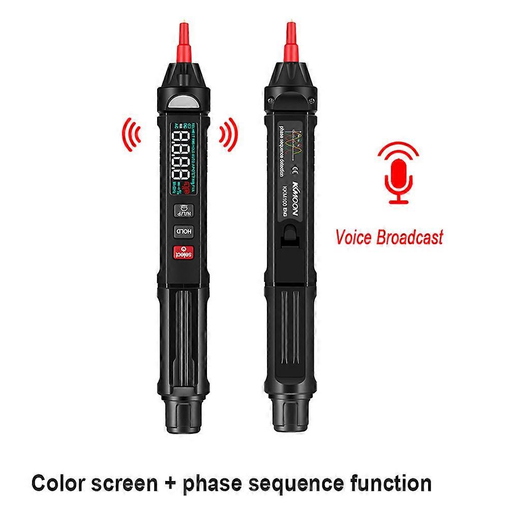 KKM100-ENG Intelligent Multimeter Pen Digital Meter DC AC Voltage Line ...