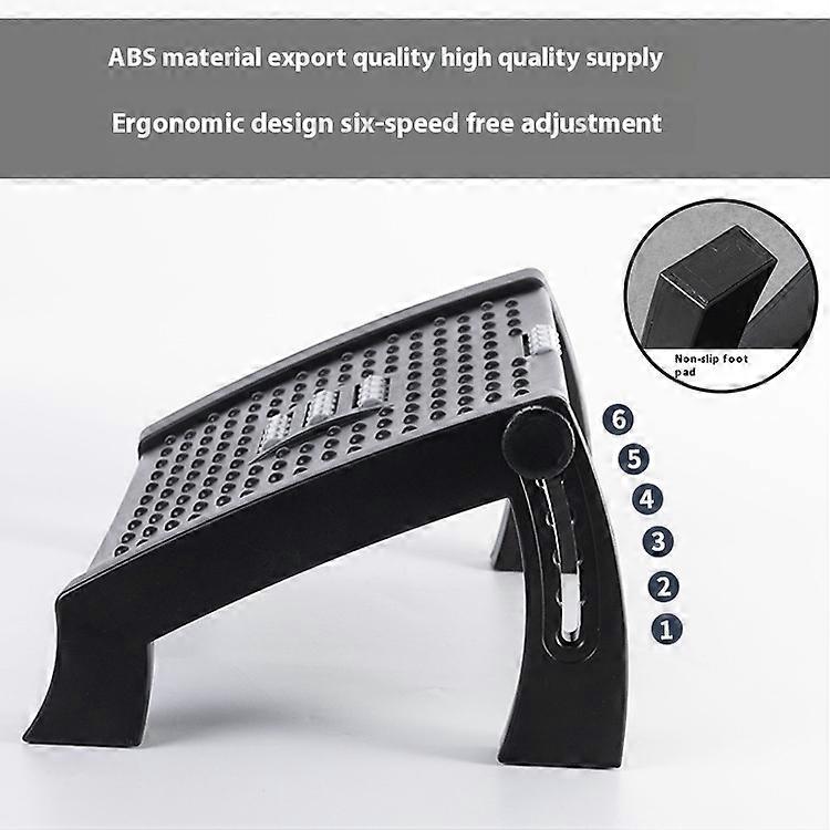 Adjustable Footrest 6-Level Adjustable Ergonomic Foot Stool, Anti-Tilt ...