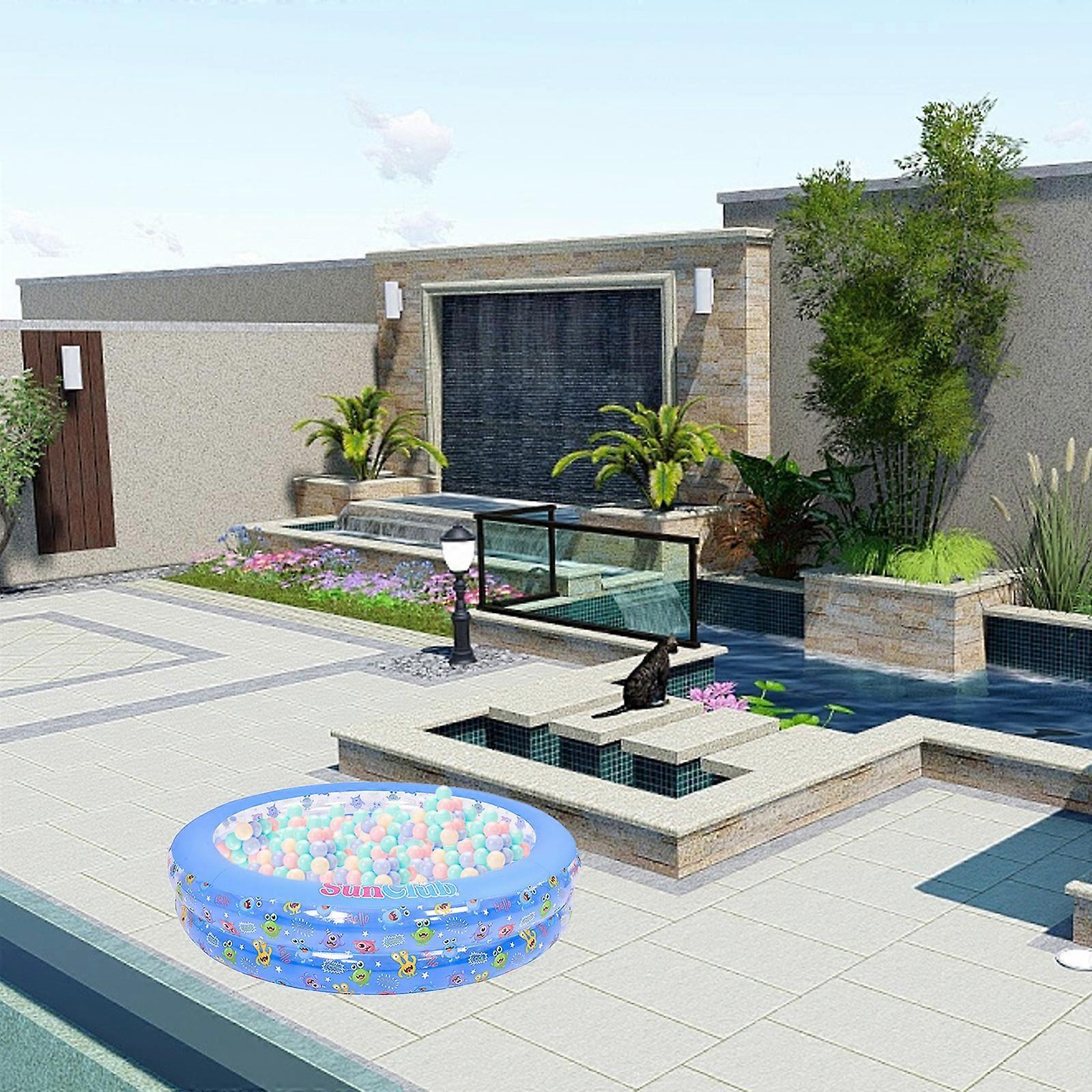 Inflatable Baby Pool Multicolor For Toddler PVC Round New Thickened ...