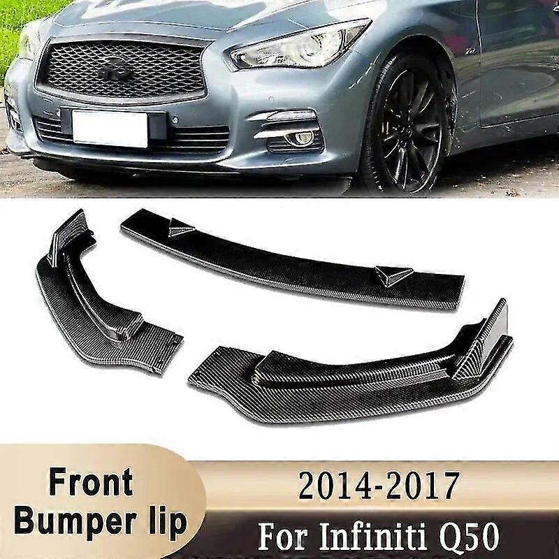 Front Bumper Lip Spoiler for Infiniti Q50 2014-2017 Not sport Carbon ...