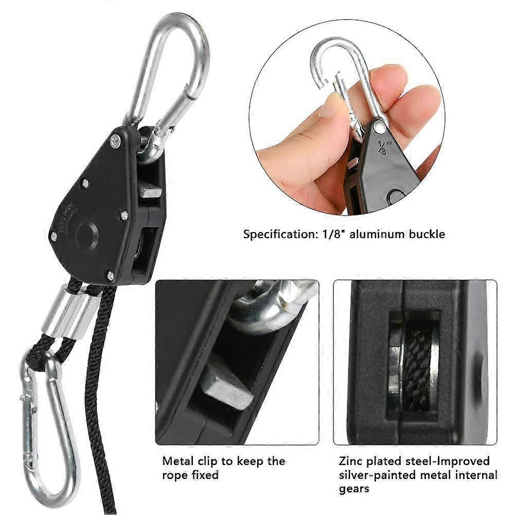 8 Pieces Rope Ratchet Strap 1/8 inch Adjustable Heavy Duty Rope Ratchet ...