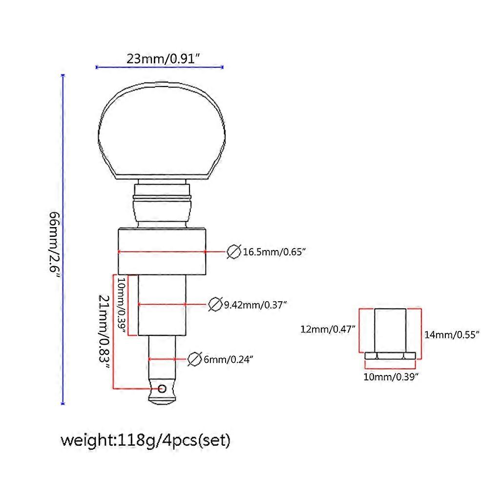 4Pcs Banjo Tuning Peg Head Banjo Machine Head Tuner Standard Banjo ...