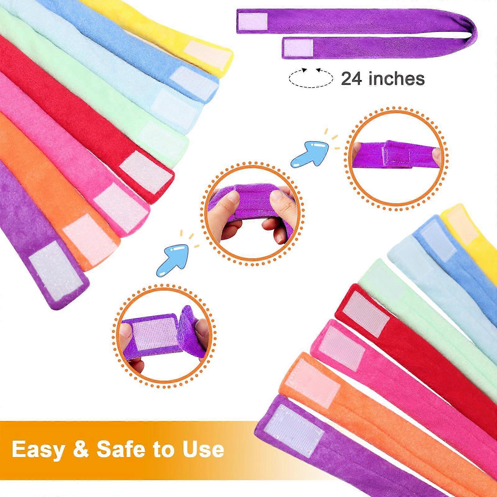 8 Pack Soft and Absorbent Terry Cloth Teething Chew Necklaces ...