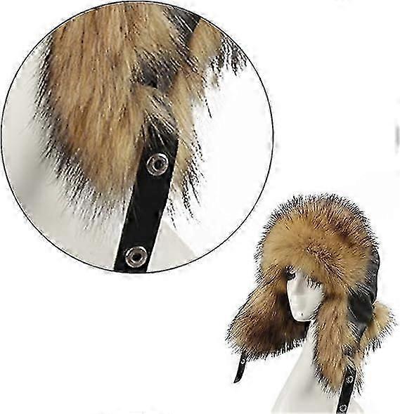 Winter Trapper Hat with Ear Flaps Waterproof Russian Hats Windproof ...