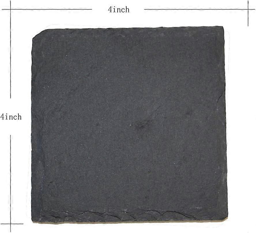 Bulk Set of 12 Square Slate Coasters, Handmade Natural Stone for Bar ...