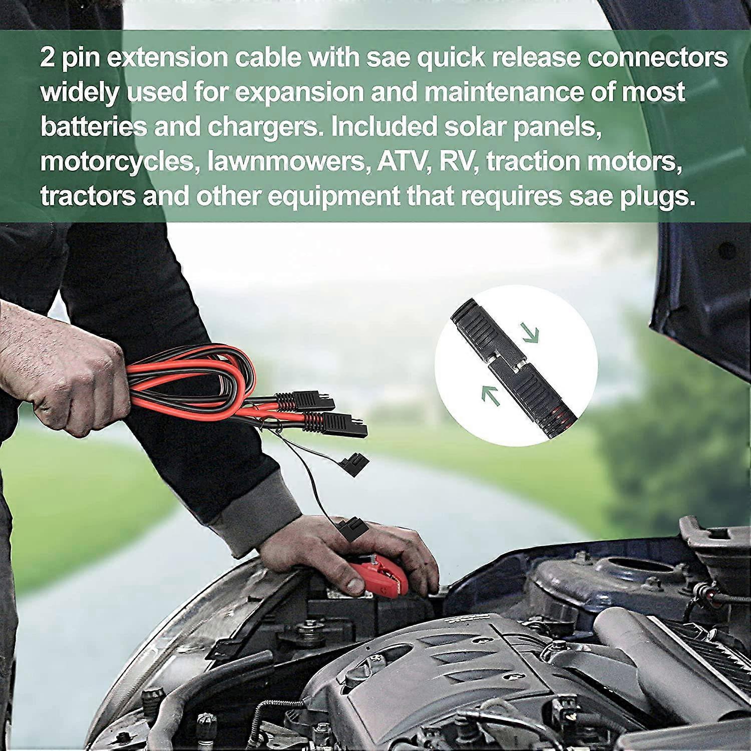 SAE Extension Cable 3FT SAE to SAE Quick Disconnect Connector for Solar ...