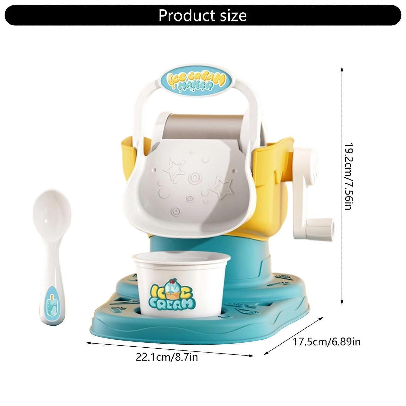 Manual Ice Cream Maker Toy for Kids Frozens Dessert Machine for ...