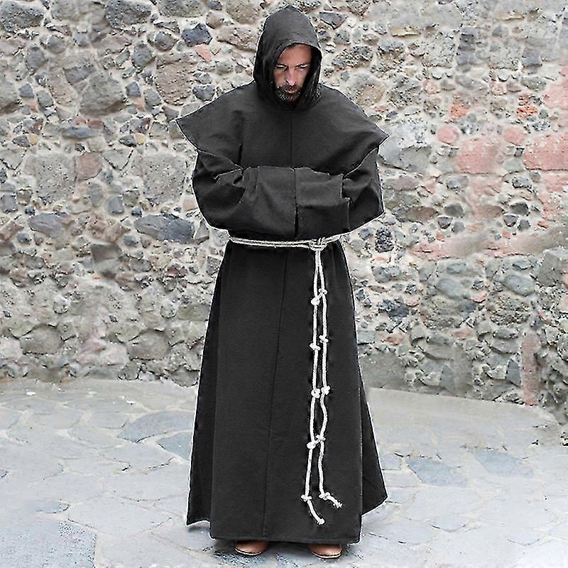 S-5xl Renaissance Monk Clergy Habit Scapular Friar Costume Religious ...