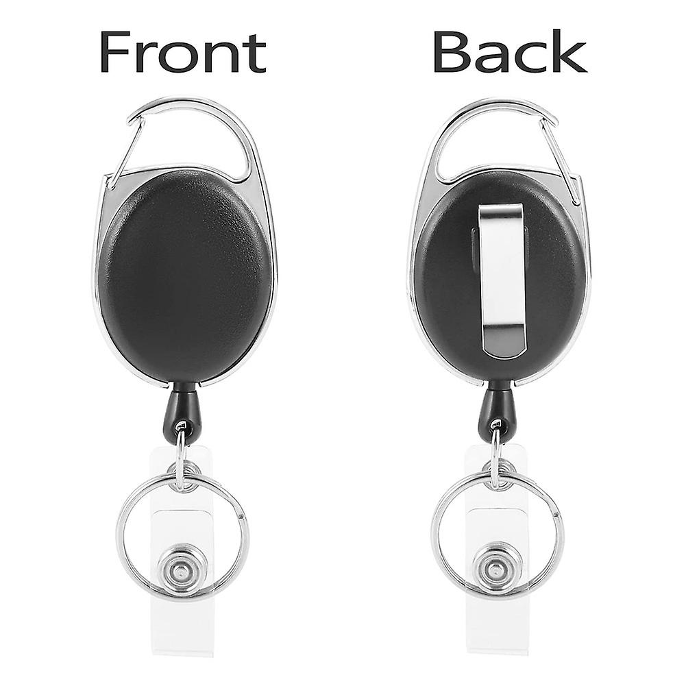 Extendable Key , 4 ID Badge Reel with Vinyl Strap and Key Ring ...