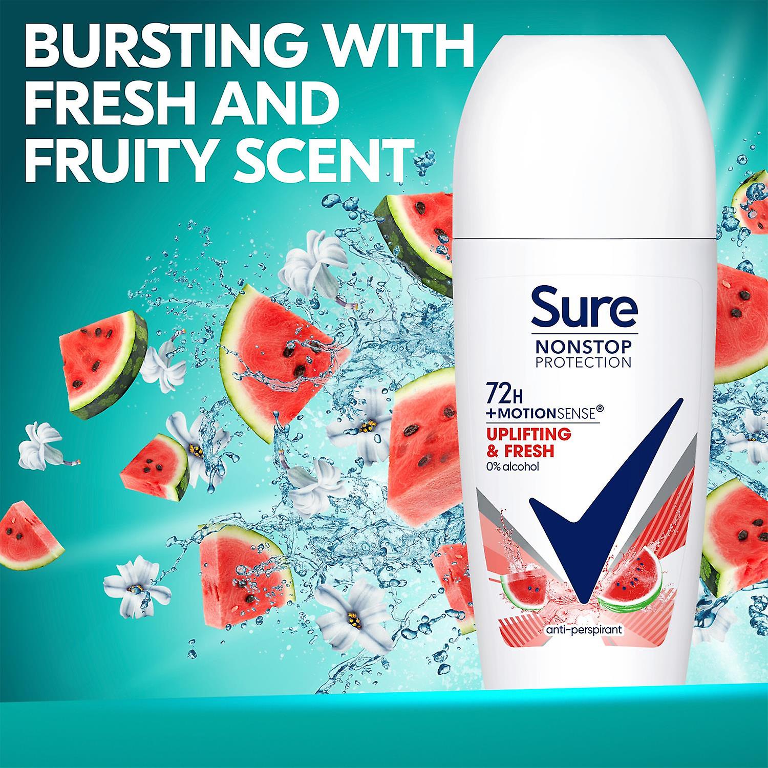 3xSure Women Motion Sense AP Deodorant Rollon 72H Nonstop, Upplyftande ...