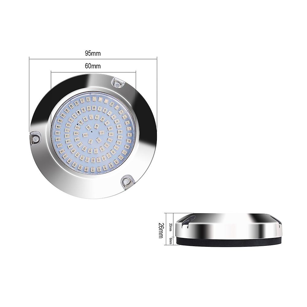 45W Stainless Steel 90 LED Underwater Pontoon Marine/Boat Transom Light ...