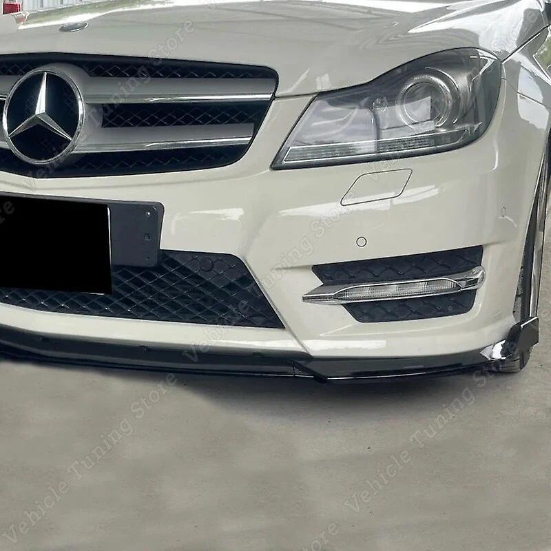 Front Bumper Lip Splitter Spoiler For Mercedes Benz W204 S204 Facelift ...