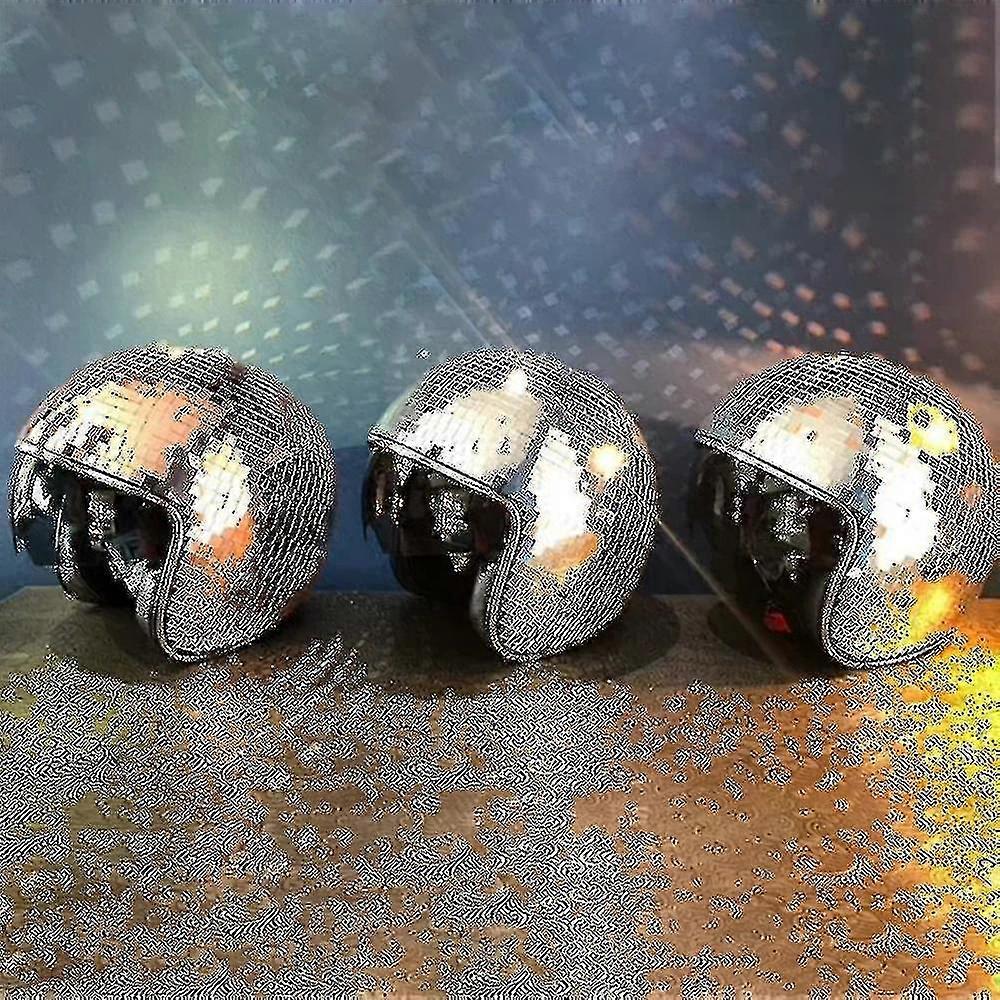 Disco Ball Helmet With Retractable Visor For Nightclub Cool Props ...