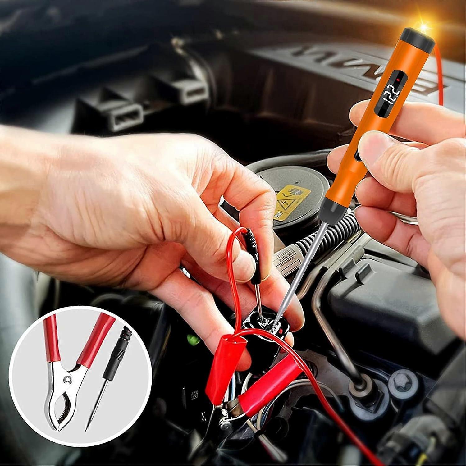 Car Test Lamp 6V 12V 24V DC Test Lamp With Digital Voltage Voltmeter ...