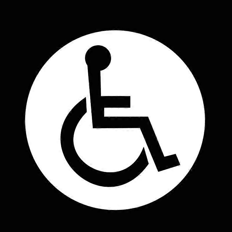 13cm*13cm 1 Pcs Car Window Disabled Wheelchair Handicap Round Car ...