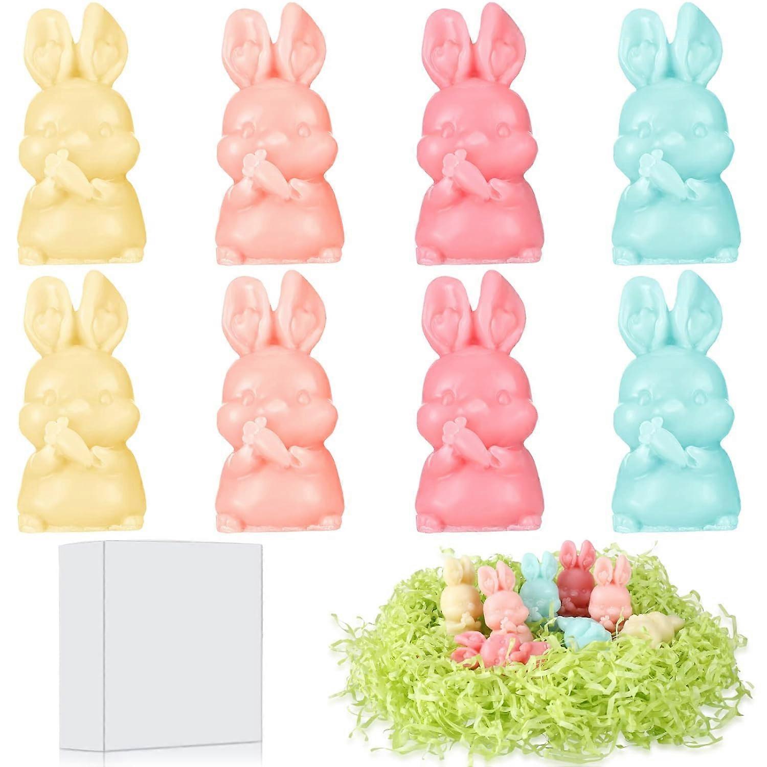 8 Pcs Easter Bunny Soap Shaped Soap Gift Set Natural Bunny Rabbit Soaps ...