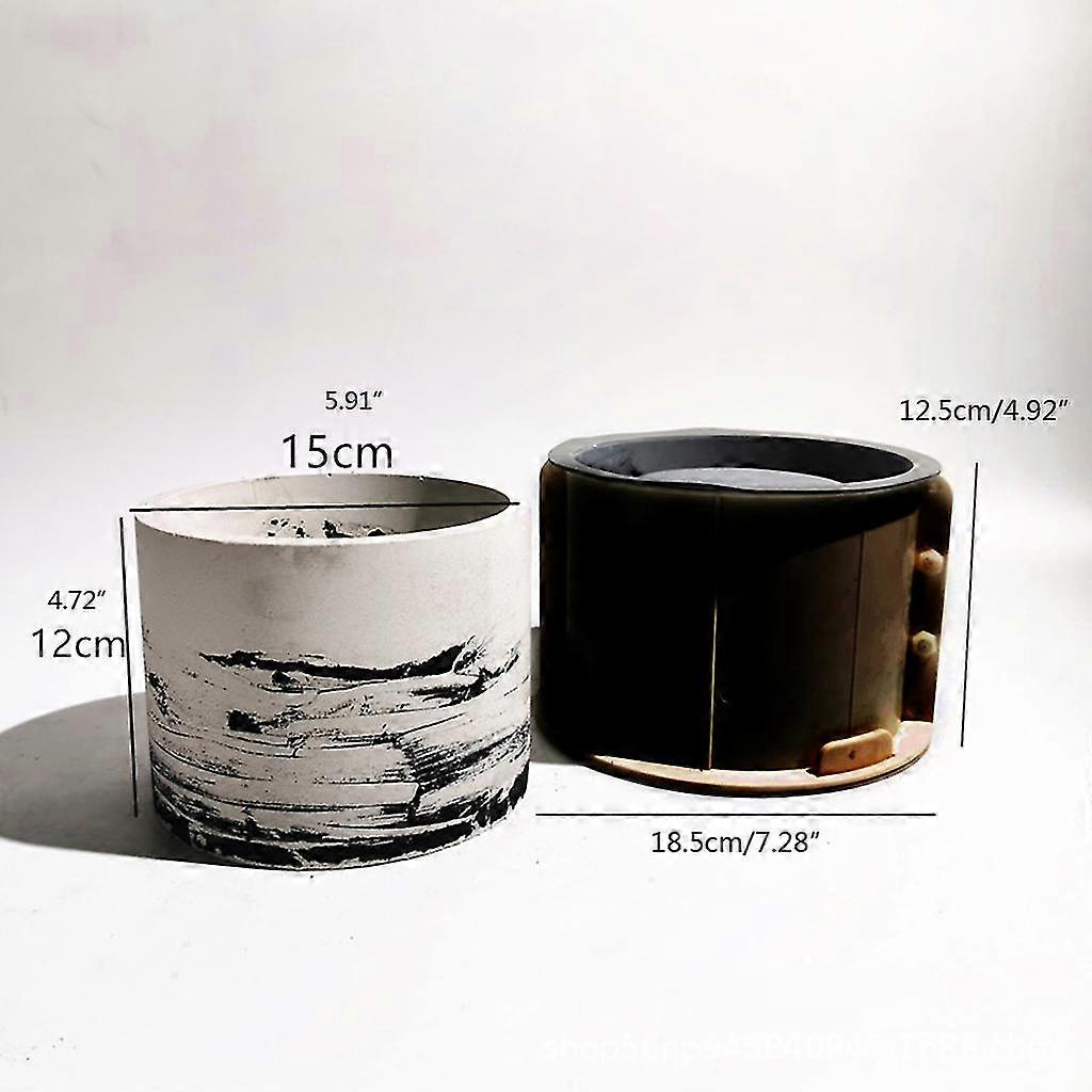 Diy Flower Pot Silicone Mould Concrete Mold Craft Graden Decor Craft ...