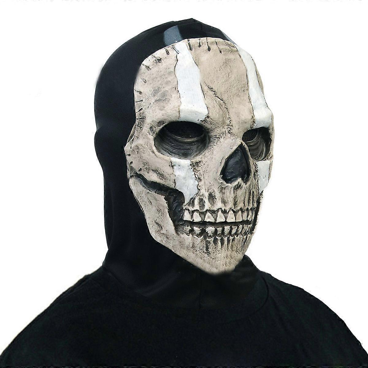 Game Ghosts Skull Dressing Mask Cosplay Costume Latex Masks Hood ...