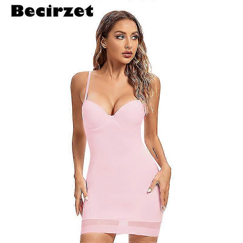 S-xxl Size Full Length Control Slips Women Shapewear Underwear Dress With Underwire Cup Body ...