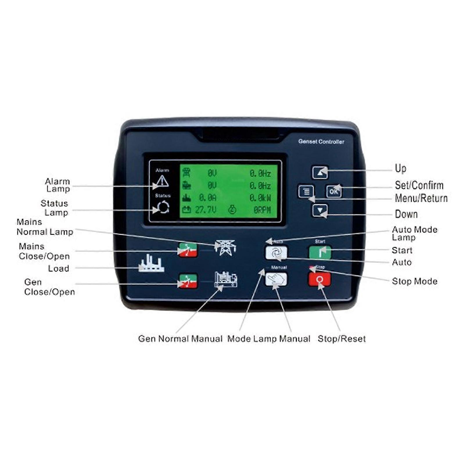 Diesel Generator Controller Automatic Start Detect Multiple Languages ...
