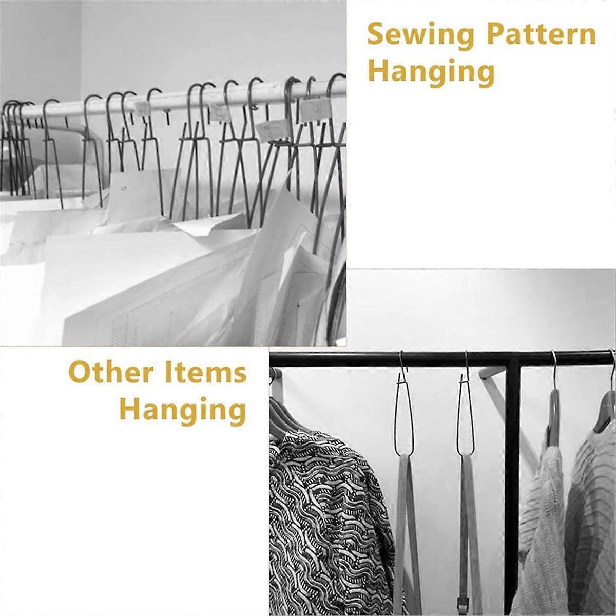Pattern Hooks 24 Pcs Metal Pattern Hangers 7.3 Inch Sewing Pattern ...