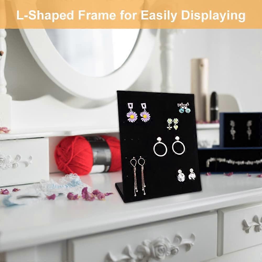 Set of 2 Velvet Earring Holder Organiser Earring Storage Holder Earring ...