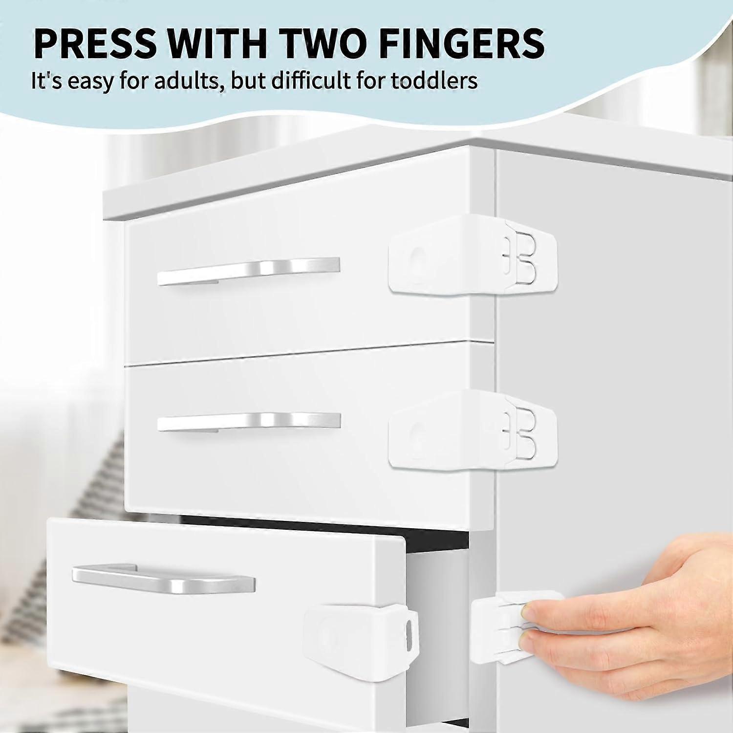 Cabinet Locks for Babies, 4 Pack Child Proof Cabinet Locks Child Safety ...