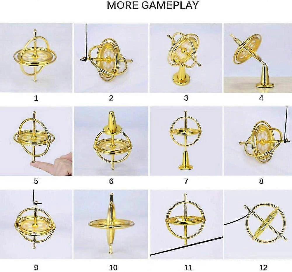 Gyroscope Metal Anti-gravity Spinning Top Gyroscope Balance Toy ...