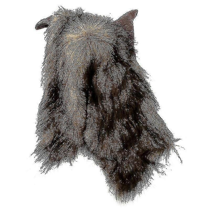 Halloween Latex Rubber Wolf Head Hair Mask Werewolf Gloves Costume ...