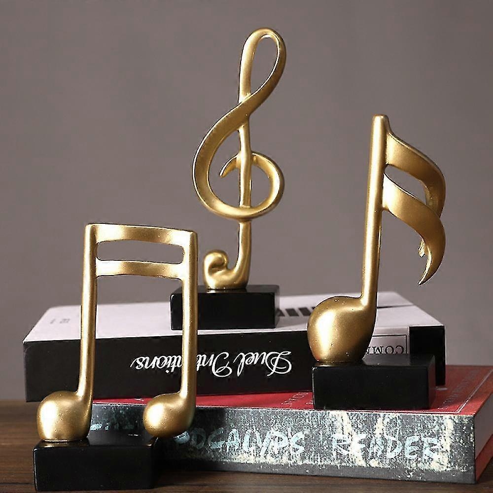 Mike Musiccal Note Statues, Gold Music Note Ornaments, Music Note ...
