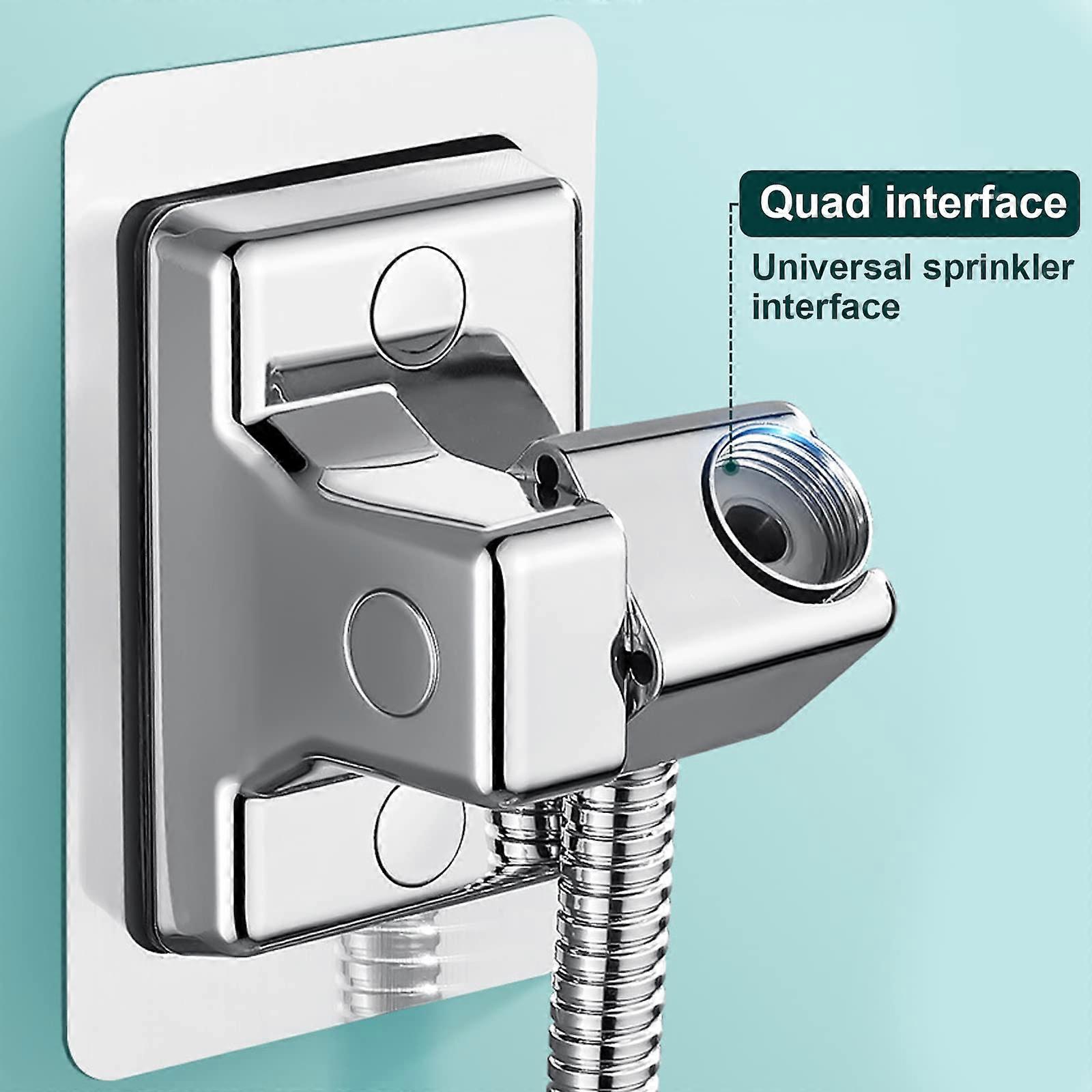 Shower Head Holder No Drill, 360 Adjustable Angle Shower Holder ...