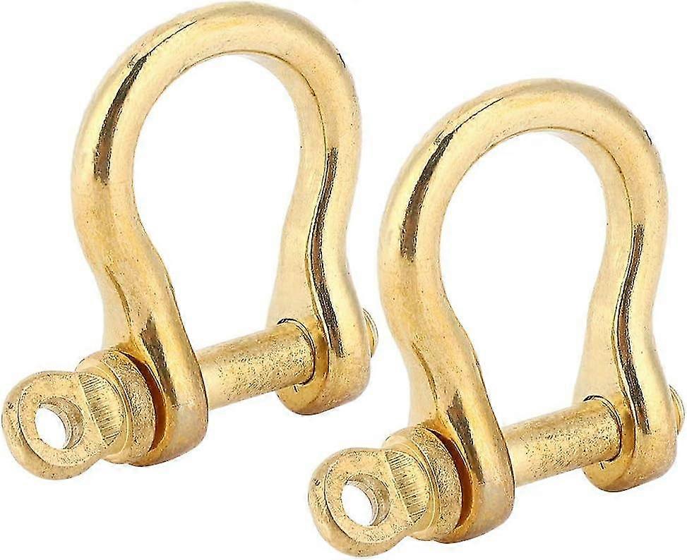 Anchor Shackle,2 Set 10mm Anchor Shackle Pure Brass U Type Fob Key Ring ...
