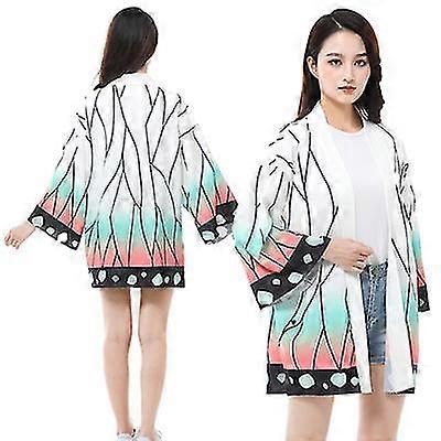 Demon Slayer Cosplay Costume Haori Kimono Anime Agatsuma Zenitsu Kochou ...