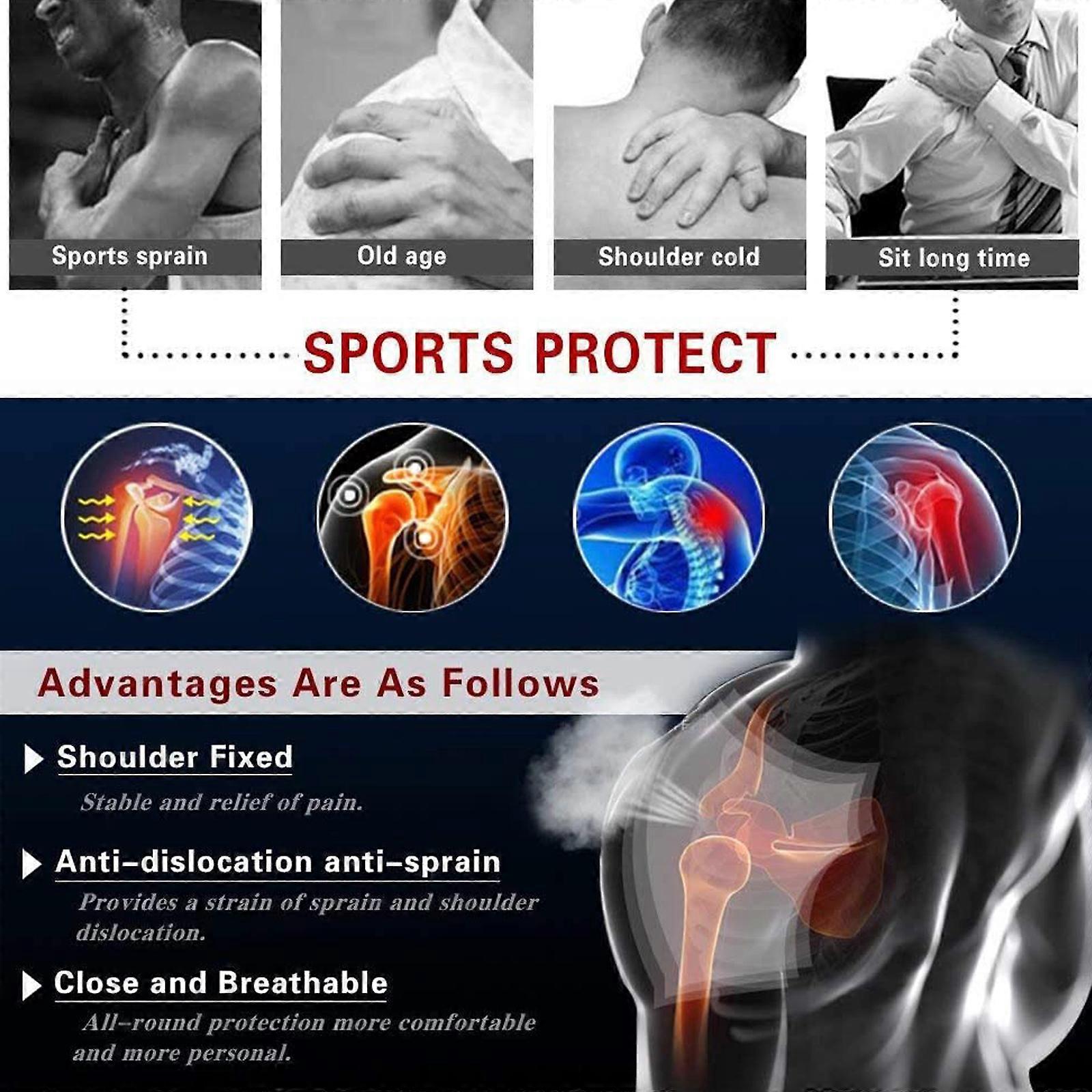 Shoulder Support Brace with Pressure Pad for Men Women, Adjustable ...