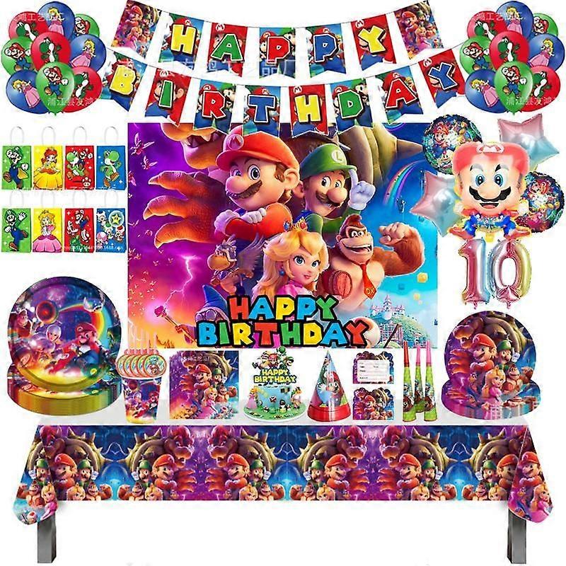 Super Mario Birthday Party Decoration Baby Shower Boy Girl Tableware ...