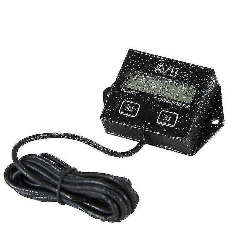 Waterproof Digital Engine Tach Hour Meter Tachometer Rpm Gauge ...