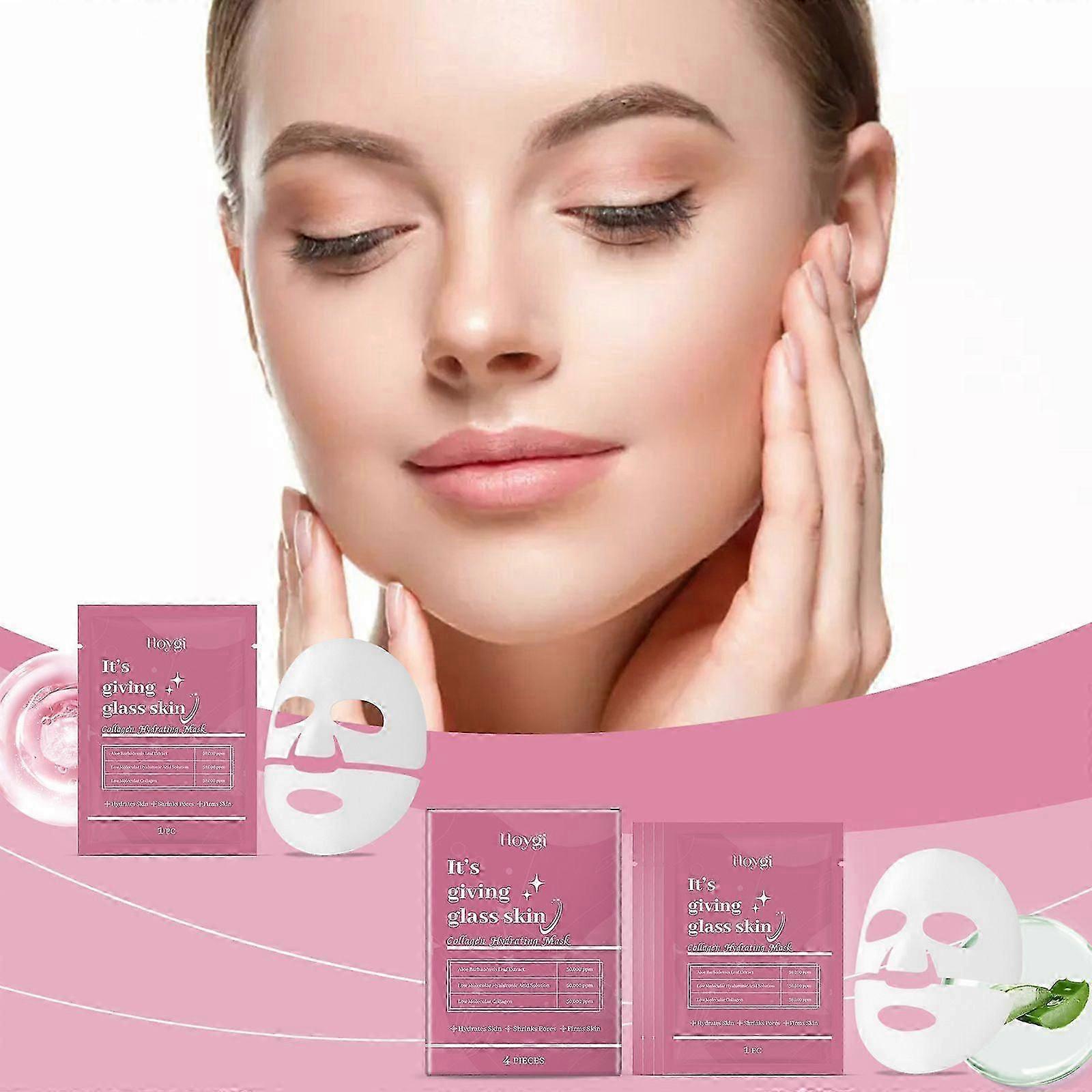 Glass Skin Face Mask With Collagen, Deep Hydration Collagen Face Mask, Anti Wrinkle Face Masks ...